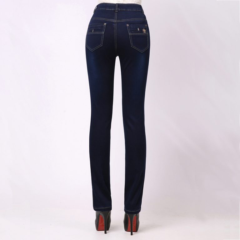 27-38 Size Autumn Brand Jeans Femme Slim Straight High Waist Cotton ...